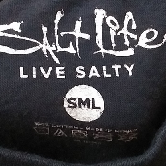 Salt Life | Shirts & Tops | Boys Salt Life Navy Blue Living Salty ...